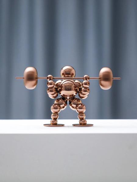 Quality Multi Color Weightlifter Statue Custom Sizes Weightlifting Sculpture for sale