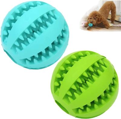 China Non Toxic Rubber Dog Toy Ball Bite Resistant Teeth Cleaning Chew Toy For Exercise Game IQ Training for sale