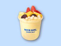 Quality Creamy Mango Infused Frozen Yogurt Franchise Yogurt Fruit Cup With Seasonal for sale