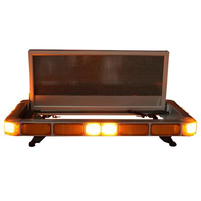 China Led warning lightbar with Led message display board , can shows English words , pictures LCD8000 for sale