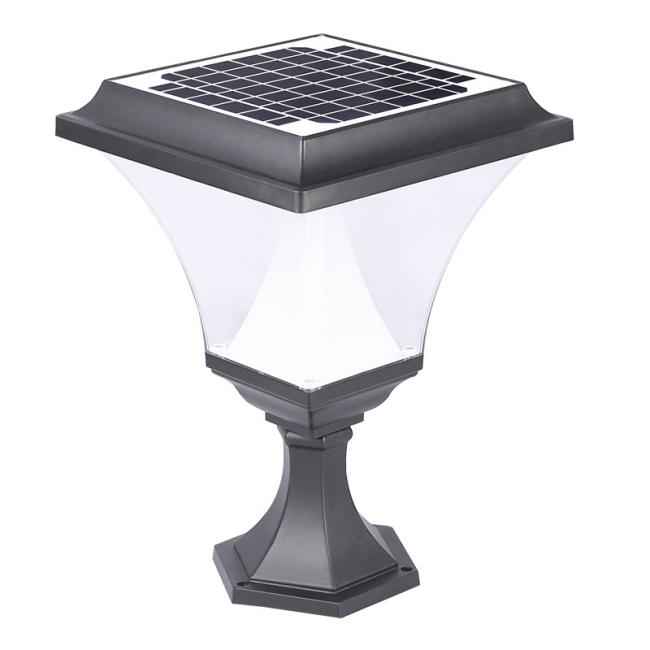 High efficiency solar post light with die-cast aluminum construction