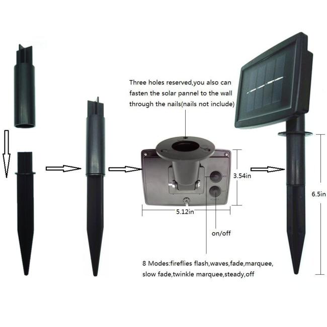 Easy installation of solar LED string lights