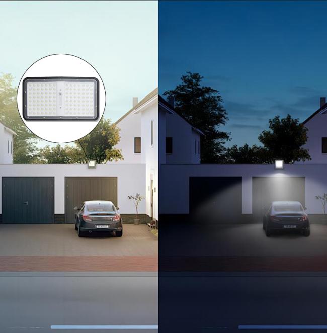 Solar Flood Light showing durable weather-resistant construction