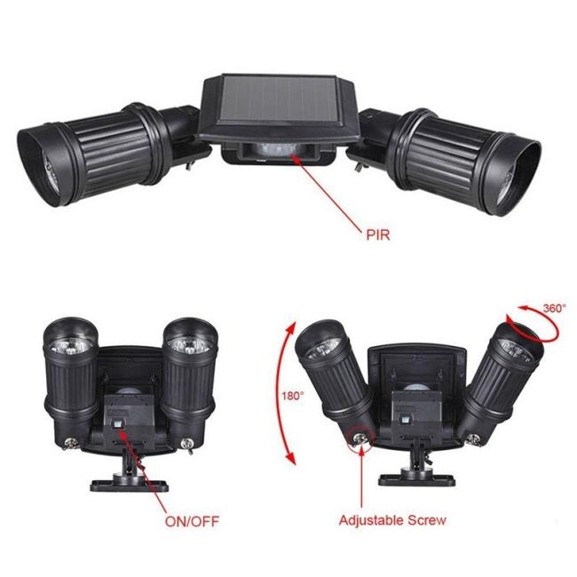 Close-up of COB LED optical system showing chip array