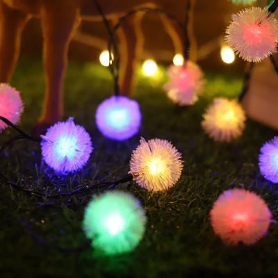 China Waterproof Solar Christmas Dandelion String Lights Energy-Saving Outdoor Holiday Decor for sale