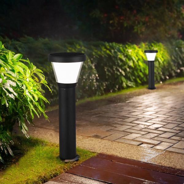 Quality Solar Powered Lawn Lights IP65 Weatherproof Pebble Design Garden Perimeter Lamp for sale
