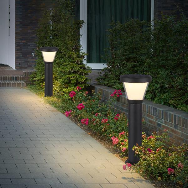 Quality Solar Powered Lawn Lights IP65 Weatherproof Pebble Design Garden Perimeter Lamp for sale