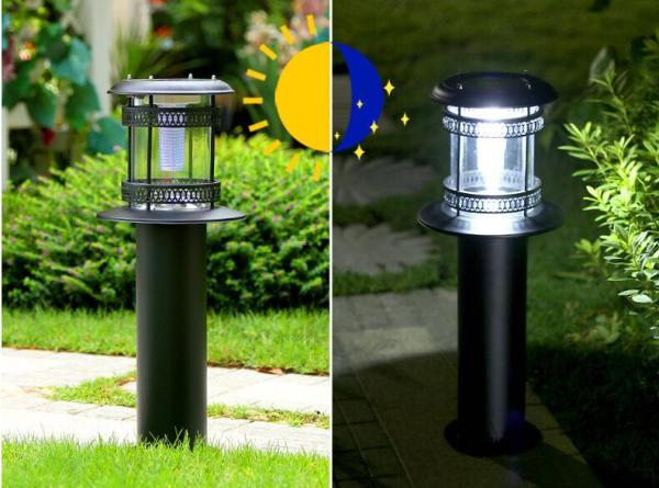 Quality Stainless LED Solar Lawn Light With Auto Color Switch For Patio Lawn Holiday for sale