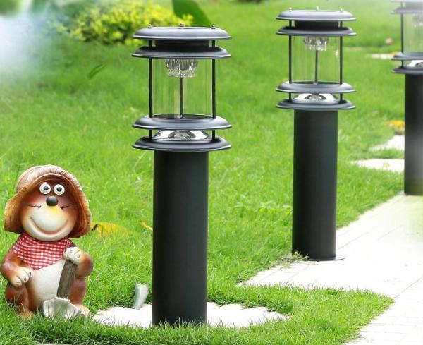 Quality Stainless LED Solar Lawn Light With Auto Color Switch For Patio Lawn Holiday for sale