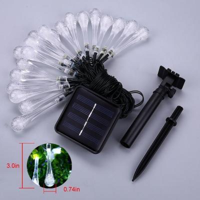 China Solar Crystal String Lights with Dual Power Mode Sparkly for Garden Decor for sale