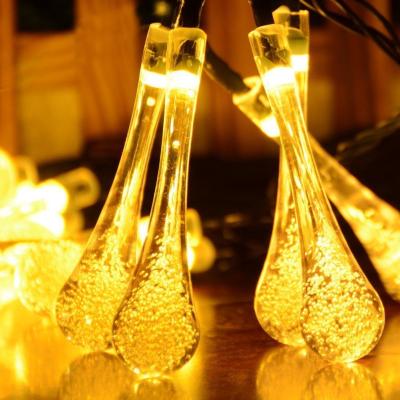 China Solar Crystal String Lights with Dual Power Mode Sparkly for Garden Decor for sale
