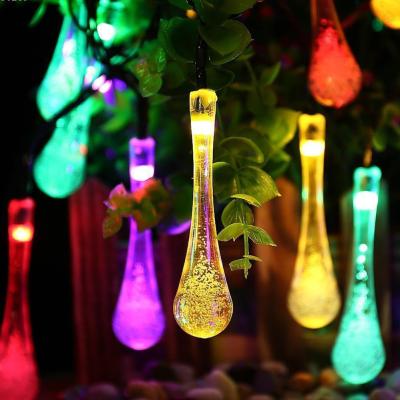 China Solar Crystal String Lights with Dual Power Mode Sparkly for Garden Decor for sale