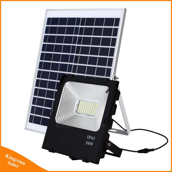 Quality Remote Control LED Solar Flood Light Adjustable Brightness Waterproof Outdoor Lamp for sale