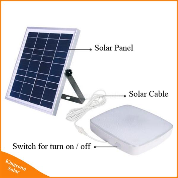 Quality Dimmable Solar Ceiling Light Emergency Mode IP65 Waterproof Balcony Hallway Lamp for sale