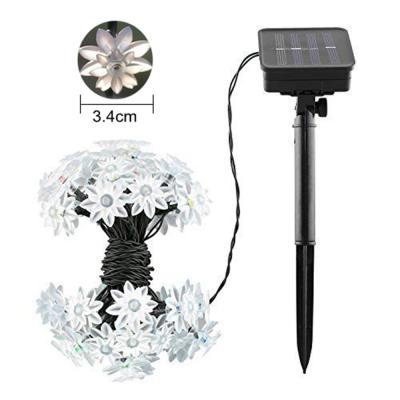 China LED Lotus Solar String Lights for Holiday Decorations Color Changing Solar Garden Lights Holiday Decoration Light for sale