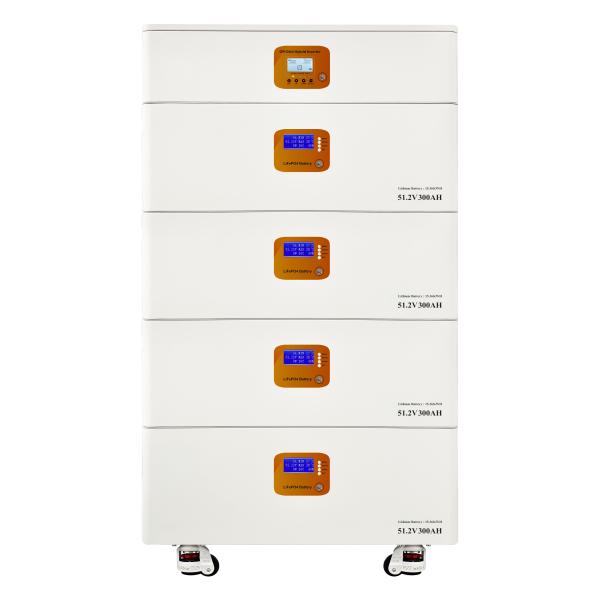 Quality 12KW Hybrid Inverter Parallel Up To 6 Units 51.2V Horizontal Stacked Solar Storage System expandable energy storage 15.36~61.44kWh capacity optional dual MPPT PV input for sale