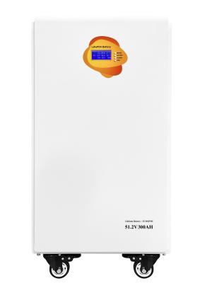 China Mobile Wheeled Lithium Iron Phosphate Battery Smart BMS Solar Home Energy Storage Battery With LCD Touch Display for sale
