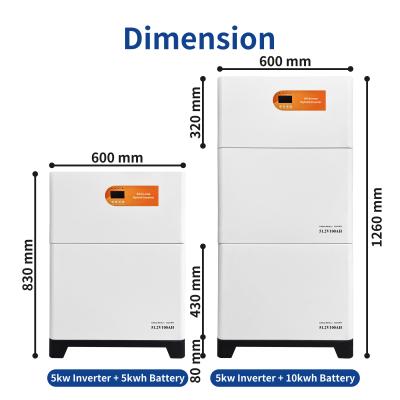 China 210V 230V Output Voltage 5KW Hybrid All in One Inverter Plus 5KW H A Grade Lithium Iron Phosphate Battery 3.2V 100AH 16S1P for sale