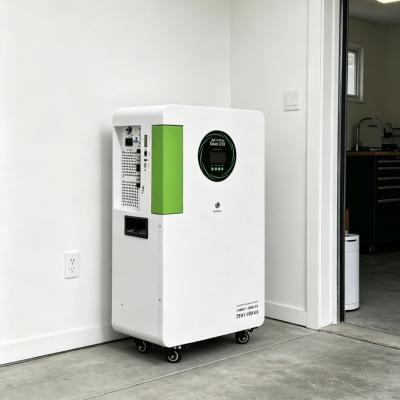 China 3.6KVA/3.6KW US Standard All‑in‑One Hybrid Solar Energy Storage System 7.68KWh Lithium‑ion Battery 5000W PV MPPT 40‑450VDC 120VAC 60Hz With Mobile Roller for sale