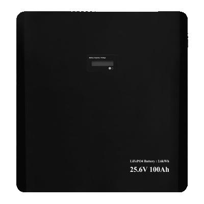 China 25.6V Wall‑Mounted LiFePO4 Battery 100Ah/200Ah Household PV Energy Storage Battery With CAN RS485 Communication for sale