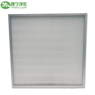 China O filtro de ar de Mini Pleat HEPA substitui o filtro de H13 HEPA com o quadro galvanizado à venda