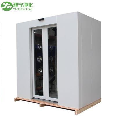 China Customized G4 Cleanroom Air Shower Full Toughened Glass Wall Z Type For Workers for sale