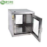 China YANING Stainless Steel Cleanroom Pass Box 440x600x500mm with Active Interlock and Sterilization Lamp for sale