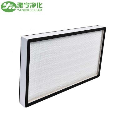 China Mini Pleat HEPA Air Filter Galvanized Sheet Frame For Ventilation System for sale