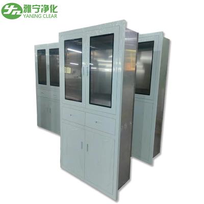 China Operation Room Stainless Steel Medical Cabinet With Non - Slip Interlayer Clear Window for sale