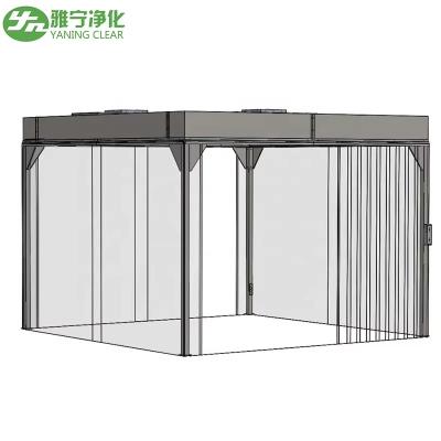 중국 실험실 클린룸 ISO GMP 모듈식 무진 클린룸 모듈식 PVC 소프트 벽 패널 어셈블리 FFU 천장 클린 부스 판매용