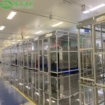 China Yaning ISO5 Class100 ISO8 Core Motor Pump Cleanroom Environment ISO100000 Modular Dust-Free Semiconductor Booth HEPA Filter for sale