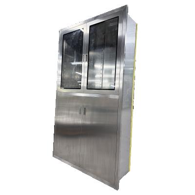 China Yaning Professional 304 Stainless Steel Operating Room Cabinet with Customizable Size and Double Open Door for sale