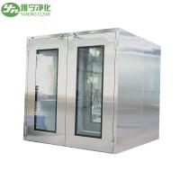 China Double Manual Door Clean Room Pass Through Box Passbox 500mm Mechanical Interlock for sale