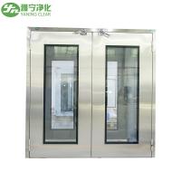 China Double Manual Door Clean Room Pass Through Box Passbox 500mm Mechanical Interlock for sale