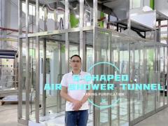 NEW ：Custom-made all-tempered glass shower room