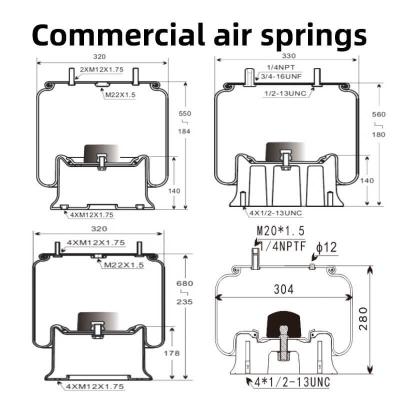 China Pneumatic Spring Air Suspension Spring With Damping Air Bag And Vibration Damper For Smooth Ride for sale