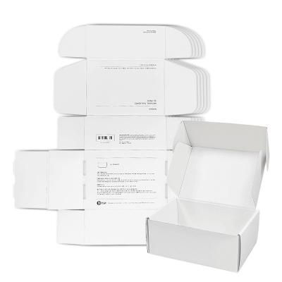 China Fashion Style Retangular Mailer Paper Box White Shoes And Clothing Shipping Boxes for sale