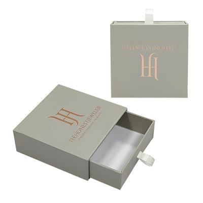 China Recyclable Small Sliding Jewelry Box Varnishing Sliding Drawer Gift Boxes for sale
