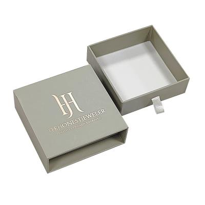 China Recyclable Small Sliding Jewelry Box Varnishing Sliding Drawer Gift Boxes for sale