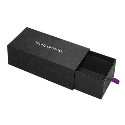 China Grey Board Sunglass Eyeglasses Drawer Paperboard Packaging Box with Dlod Foil Surface for sale