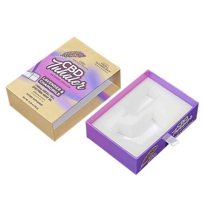 Cina 4C/UV/laminatura/imbossaggio/stampaggio Meterd inalatore carta scorrevole scatole di imballaggio con schiuma in vendita