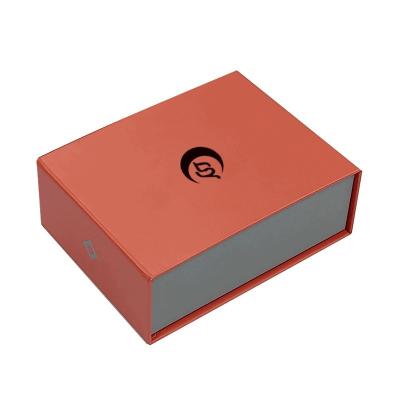 China Varnished Red Book Shape Rectangle Magnetic Gift Box with Flip Top and Magnetic Catch for sale