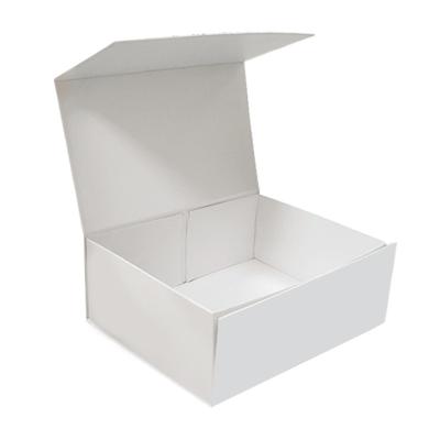 China Custom Folding Flip Paper Box With Die Cuts Top Automatic Lock Bottom Display Paper Box White Reverse Folding End Packaging Box for sale