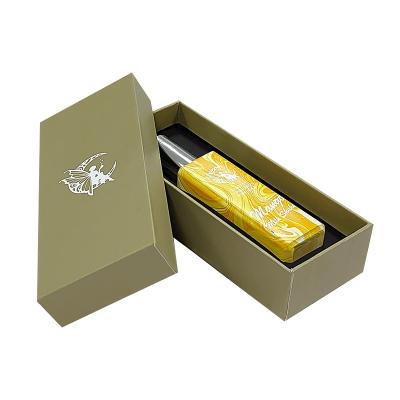 Cina Logo personalizzato Piccolo oro di lusso coperchio e base bottiglia di profumo cartone rigido scatola regalo cartacea in vendita