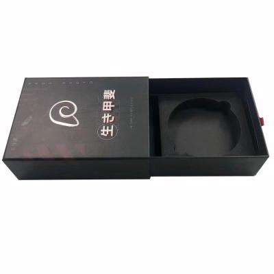 Cina Customizzare cassetto carta scorrevole confezionamento confezione regalo scatola nero con inserto EVA in vendita