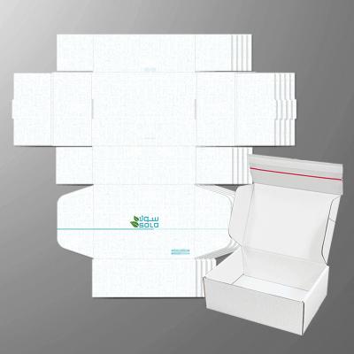 China Custom Logo Corrugated Cardboard Shipping E Commerce Packaging Box Tear Strip Zipper Box for sale