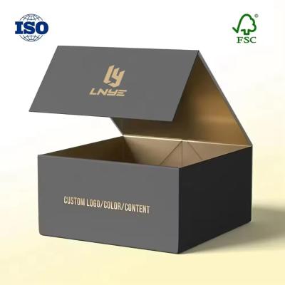 China Custom Printed Rigid High Luxury Paper Packaging Box Cardboard Gift Box Special Paper Folding Magnetic Collapsible Box for sale