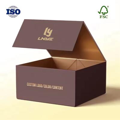 China Custom Printed Rigid High Luxury Paper Packaging Box Cardboard Gift Box Special Paper Folding Magnetic Collapsible Box for sale
