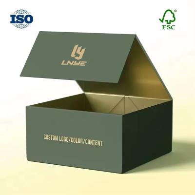 China Custom Printed Rigid High Luxury Paper Packaging Box Cardboard Gift Box Special Paper Folding Magnetic Collapsible Box for sale