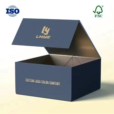 China Custom Printed Rigid High Luxury Paper Packaging Box Cardboard Gift Box Special Paper Folding Magnetic Collapsible Box for sale